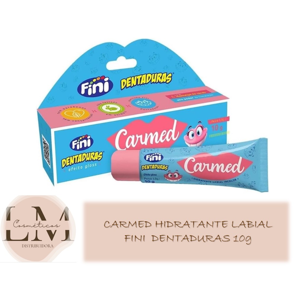 Carmed Hidratante Labial Fini Dentadura 10g | Shopee Brasil