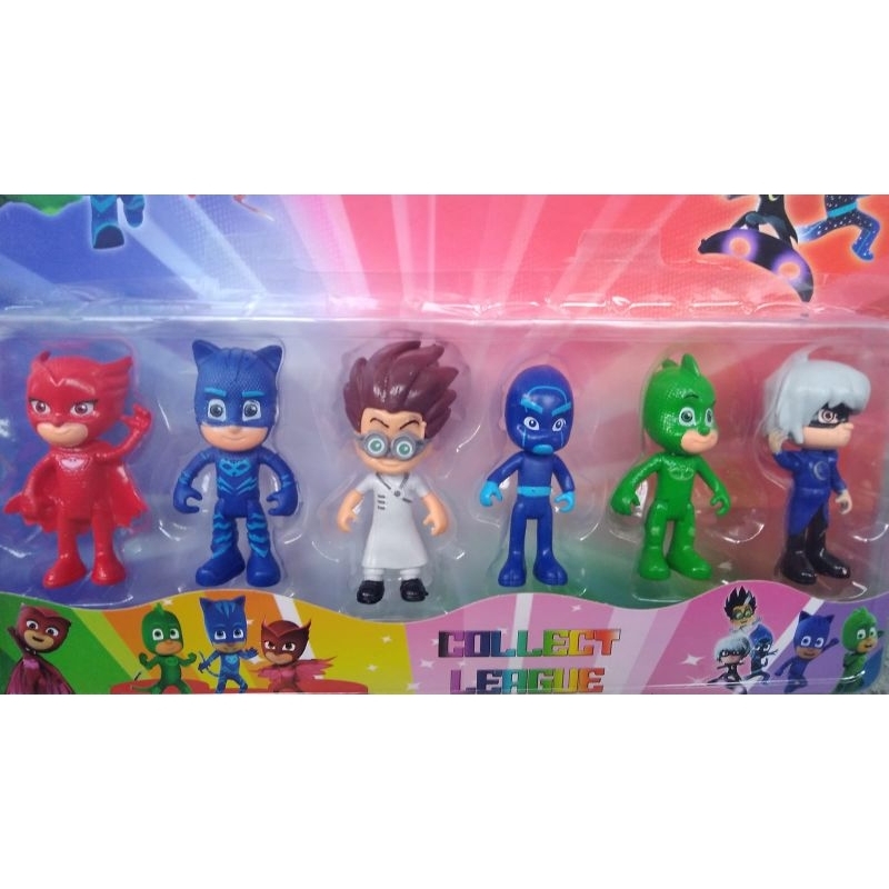 kit bonecos PJ masks 6 bonecos preço barato | Shopee Brasil