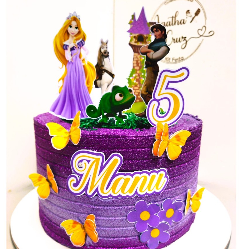 Topo de Bolo Rapunzel | Shopee Brasil