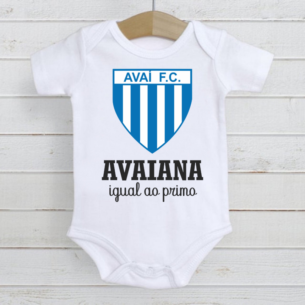 Roupa de Bebê Body time Futebol Avai Avaiana igual ao primo | Shopee Brasil