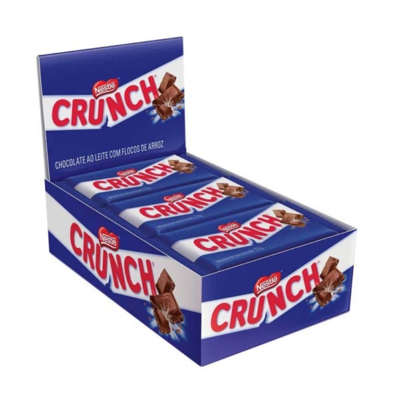 Crunch Caixa com 22 un 22,5g. Chocolate ao leite Crunch Display ...