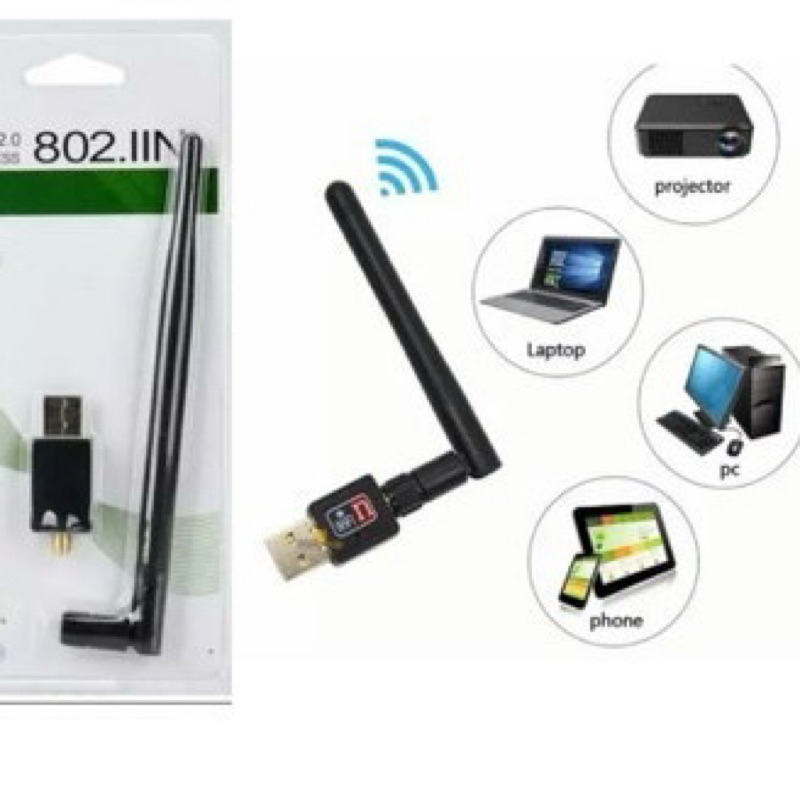 KIT 03 Antena Wireless Usb Wifi 1200Mbps Receptor Pc Tv Notebook 802.IIN Wi-fi Antenas - Faz a Boa!