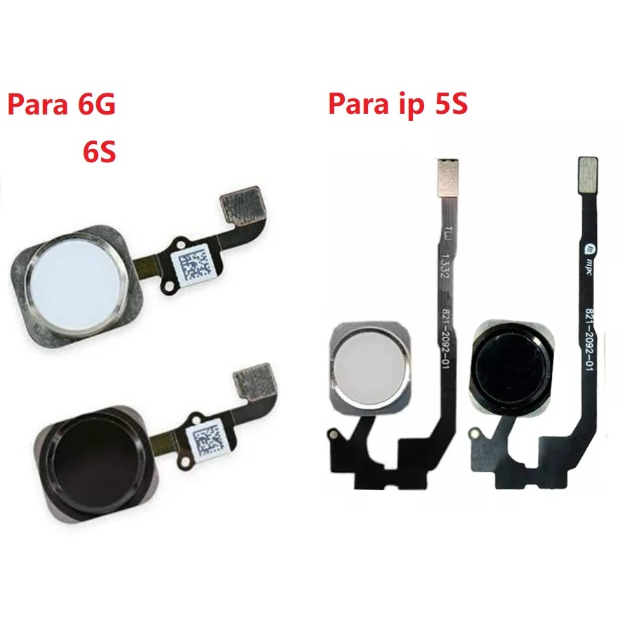 Botao Home Com Cabo Flex Flat Biometria iPh 5S 6G 6S | Shopee Brasil
