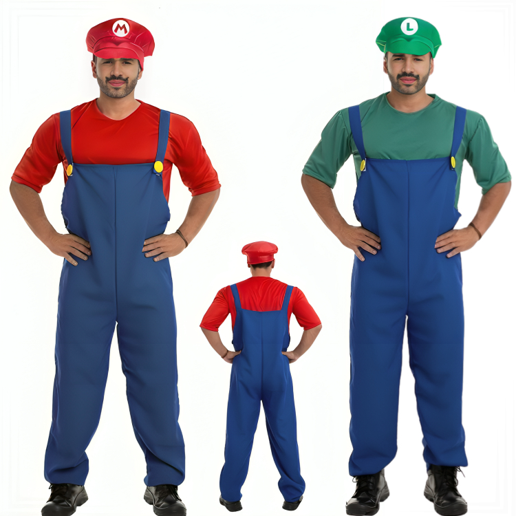 Fantasia Mario Bros + Quepe + Bigode Adulto Masculino Super Premium ...