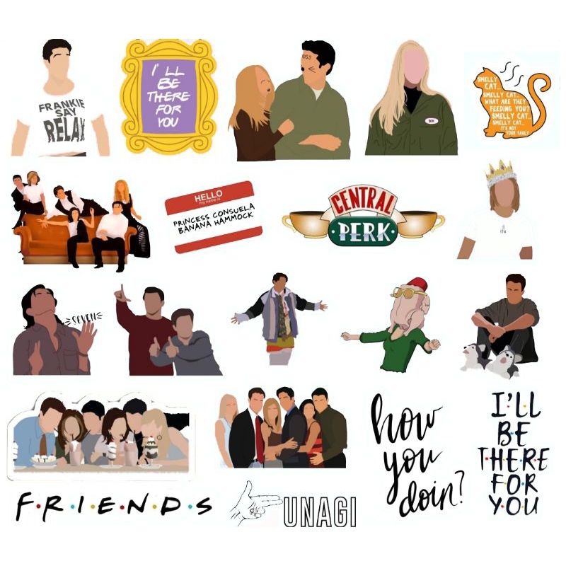 Kit adesivos friends | Shopee Brasil