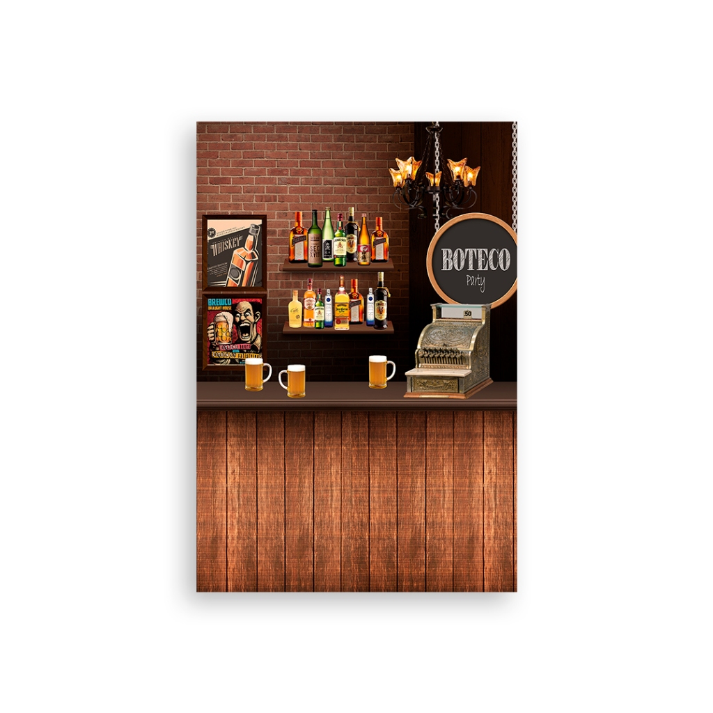 Painel De Festa Vertical 1,50 x 2,20 - Boteco Bar 003 | Shopee Brasil