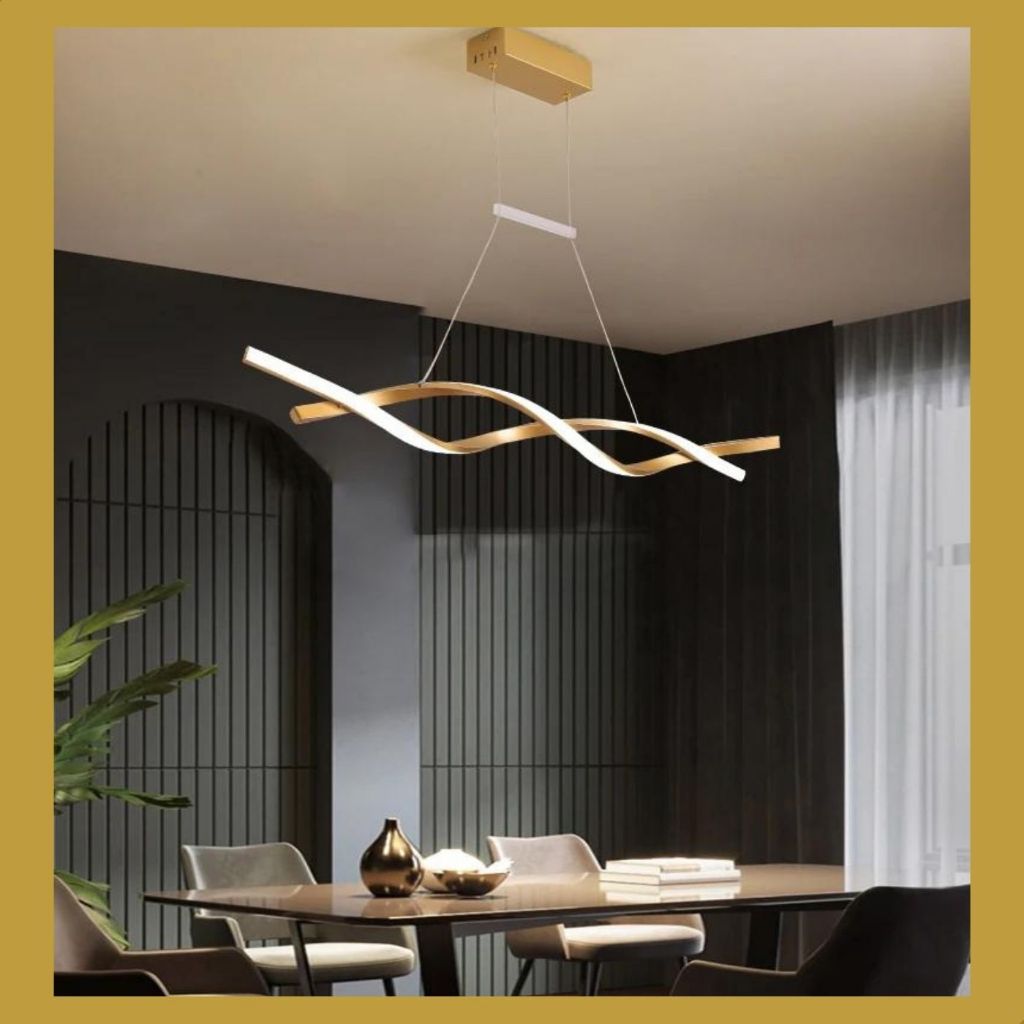 Lustre Pendente Led Moderno Luminária DNA 3 em 1 para Sala Quarto ...