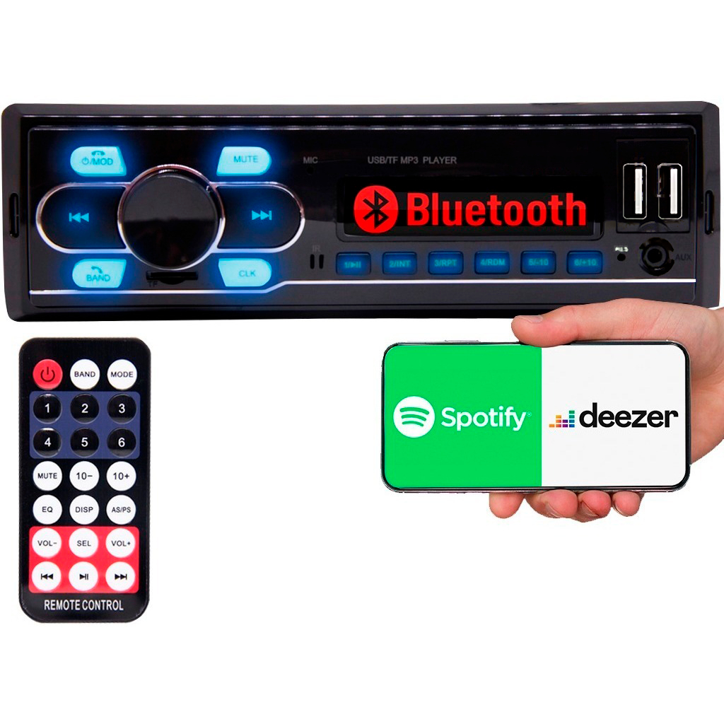 Aparelho De Som Carro Radio Automotivo Bluetooth Pendrive Sd Rádio | Shopee Brasil