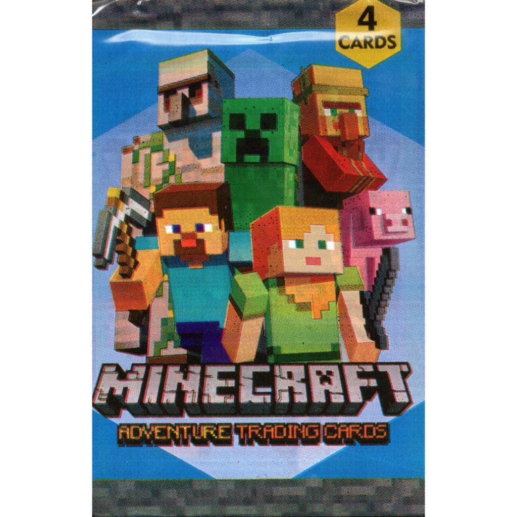 200 cards MINECRAFT = 50 pacotes fechados | Shopee Brasil