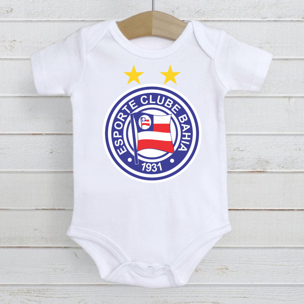Roupa de Bebê Body time Futebol Bahia Simbolos | Shopee Brasil