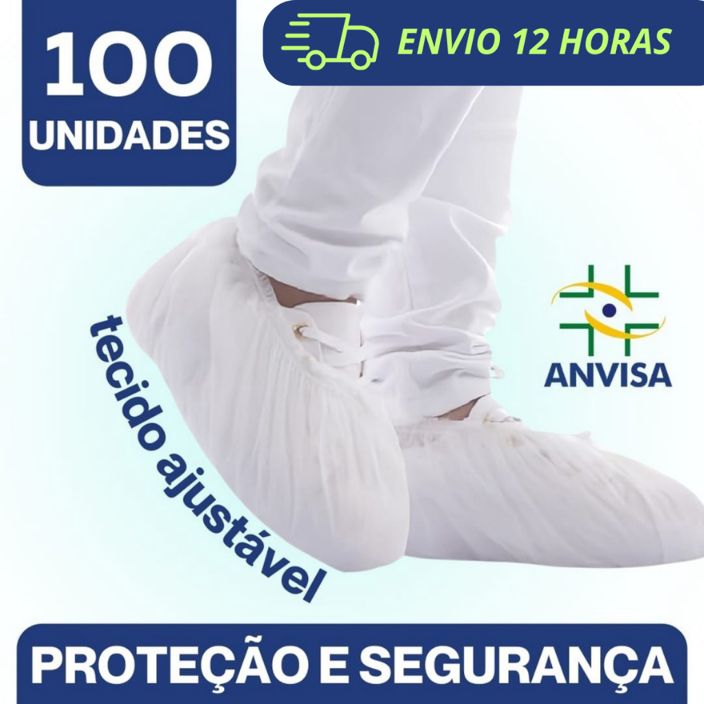 Sapatilha Prope TNT Branco Gramatura 20 100 Unidades Protetorpara os ...