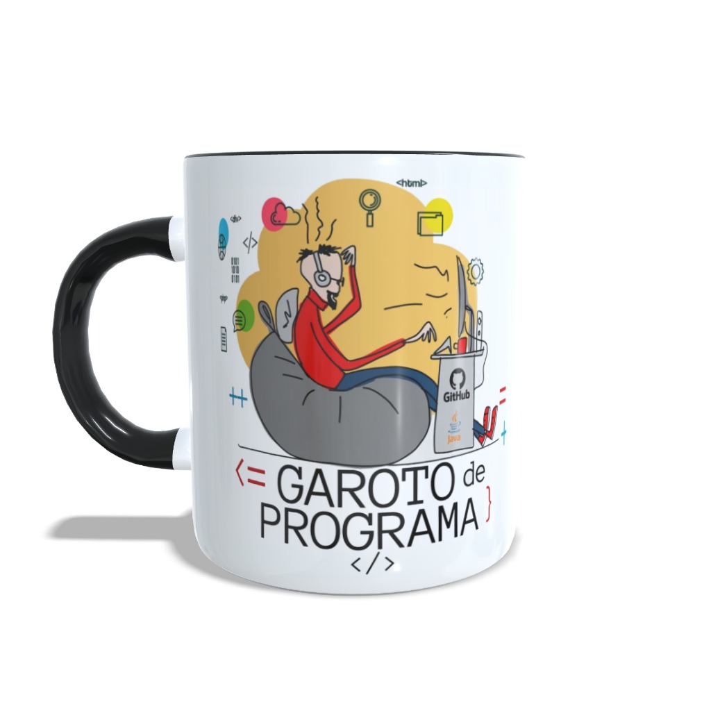 Caneca Personalizada Garoto de Programa Programador Porcelana 325 ML ...