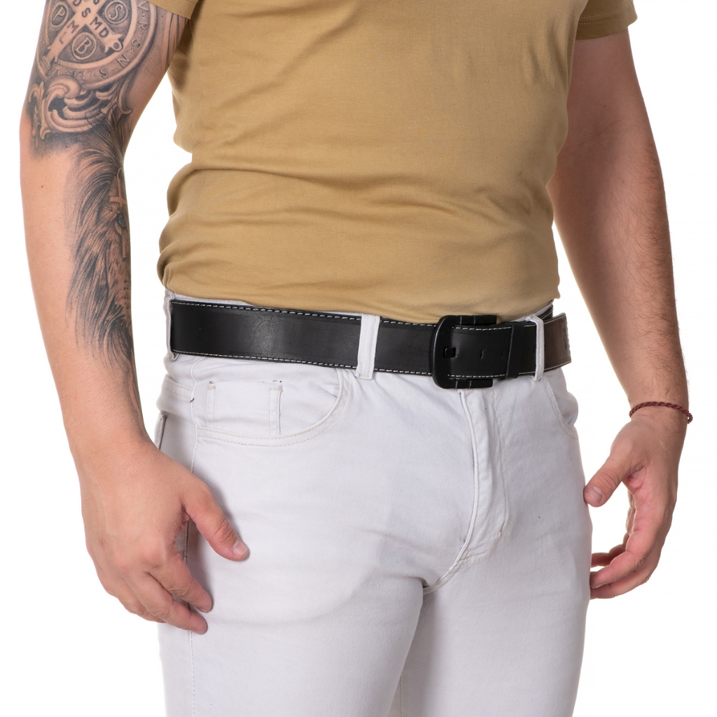 Cinto Masculino Em Couro Legitimo Largo 45mm Ajustavel Correia ...