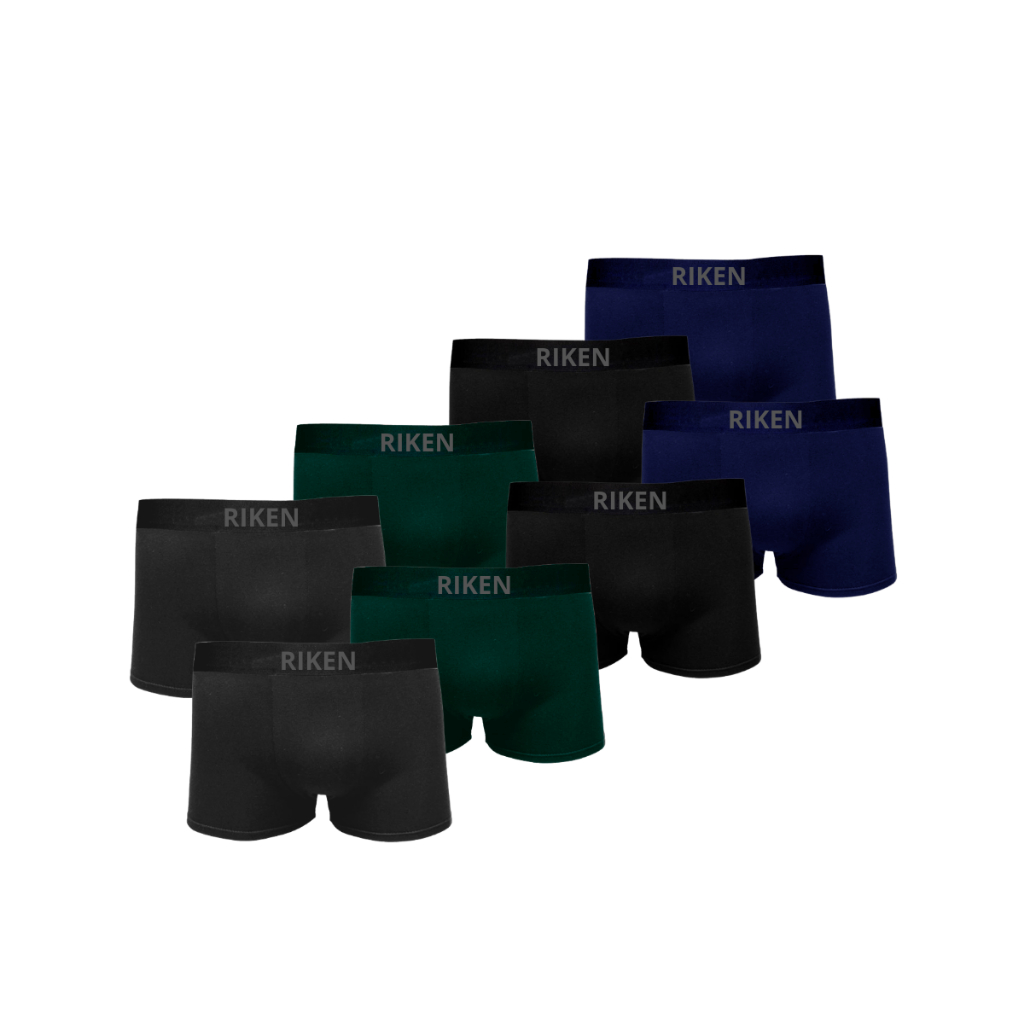 Kit 07un Cuecas Boxer Ri ck en Masculina cueca box lisa | Shopee Brasil