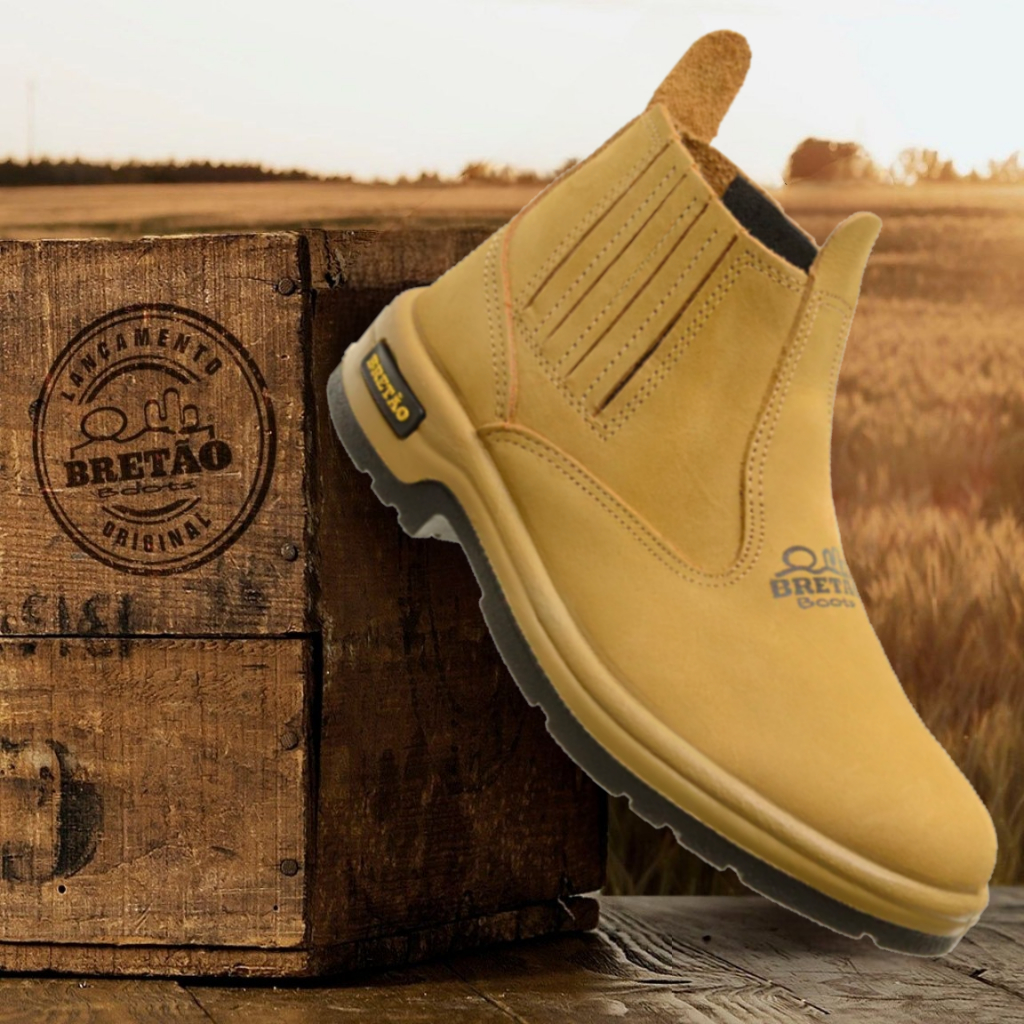 Botina Para Trabalho Bretão Boots Masculino Conforto Dia a Dia | Shopee ...