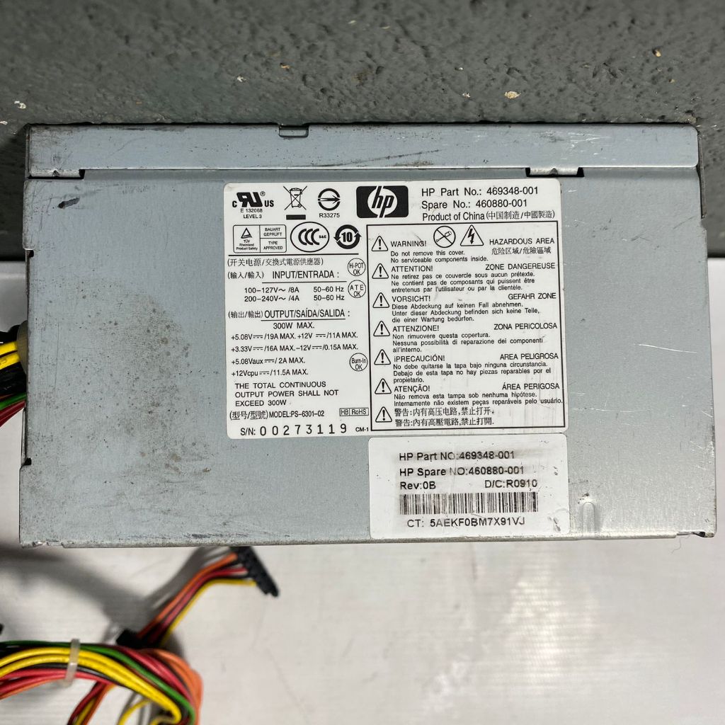 Fonte Real Hp Modelo: Ps-6301-02 24pinos 300w Sata Atx | Shopee Brasil