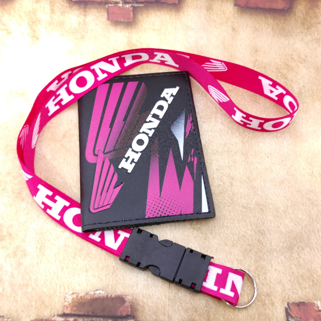 Honda Rosa de Menina Kit Porta Documentos + Cordão Rosa Chaveiro ...