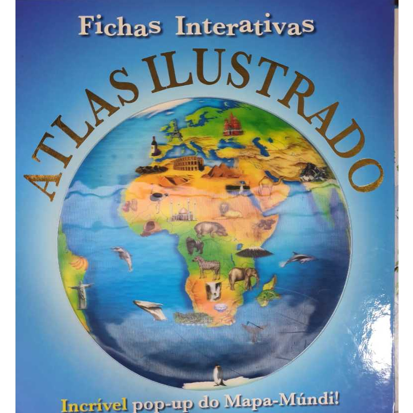 Atlas Ilustrado - pop-up do mapa-mundi!! | Shopee Brasil