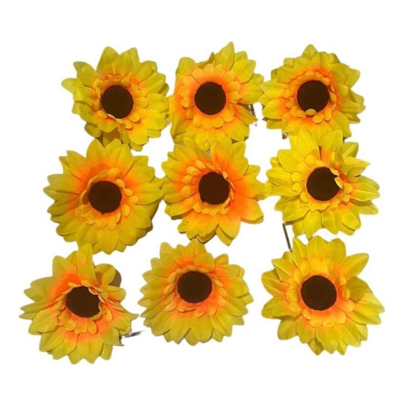 Flor Mini Girassol Artificial Pacote 50 Unidades 13cm | Shopee Brasil
