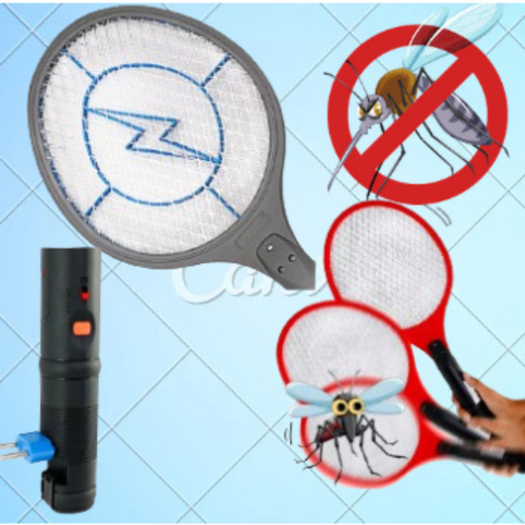Raquete Elétrica Mata Insetos Mosquitos Pernilongos Muriçocas ...