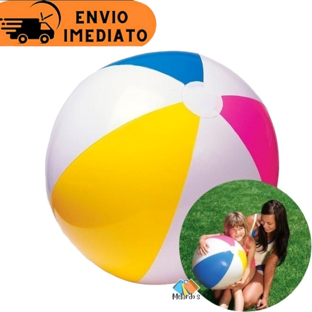 Bola Inflável de Praia Piscina Festa Pool Party Colorida 40cm Vinil ...