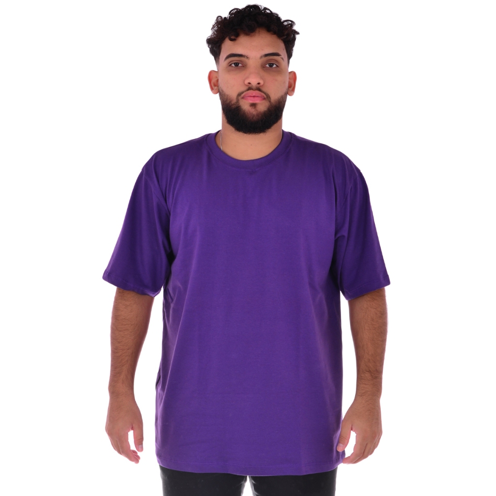 Camiseta Oversized Basic Streetwear Masculina Unissex Roxa Preta Verde ...