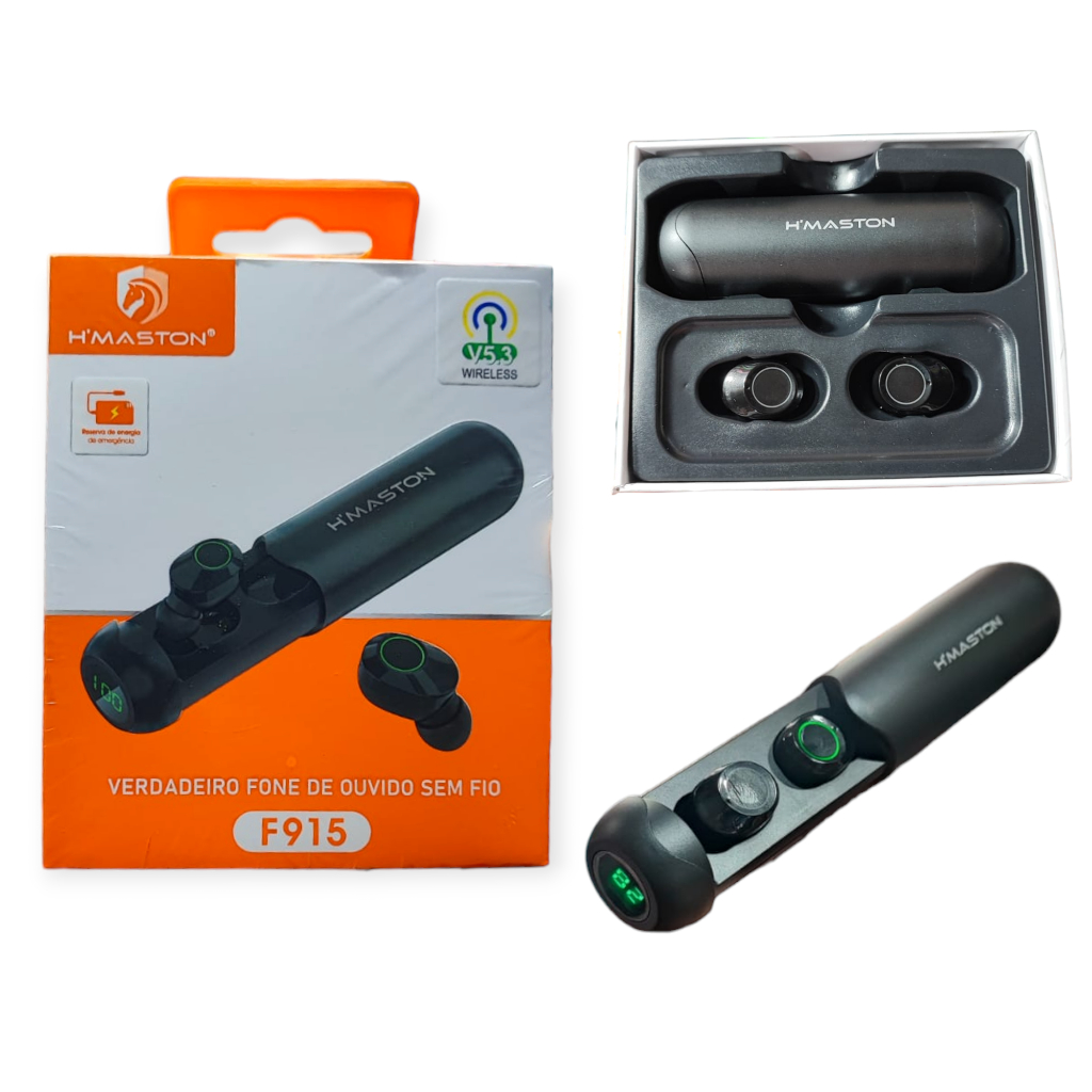 Fone sem fio Bluetooth H-Maston F915 - Melhora o Preço