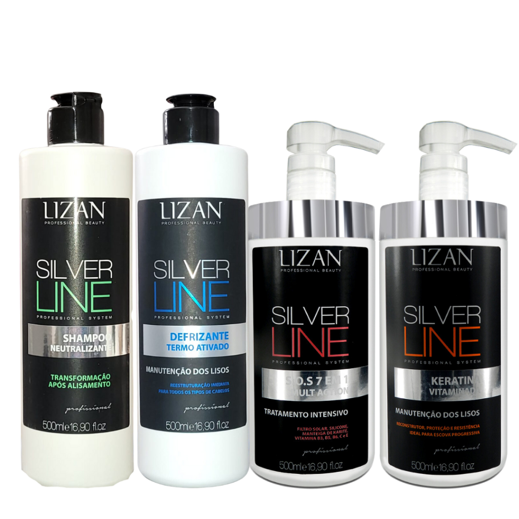 Lizan Beauty Silver Line Kit Shampoo Neutralizante 500ml, Defrizante ...
