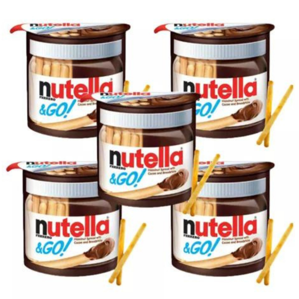Kit 5 Nutella & Go Creme De Avelãs & Palitos De Biscoito 52g | Shopee ...
