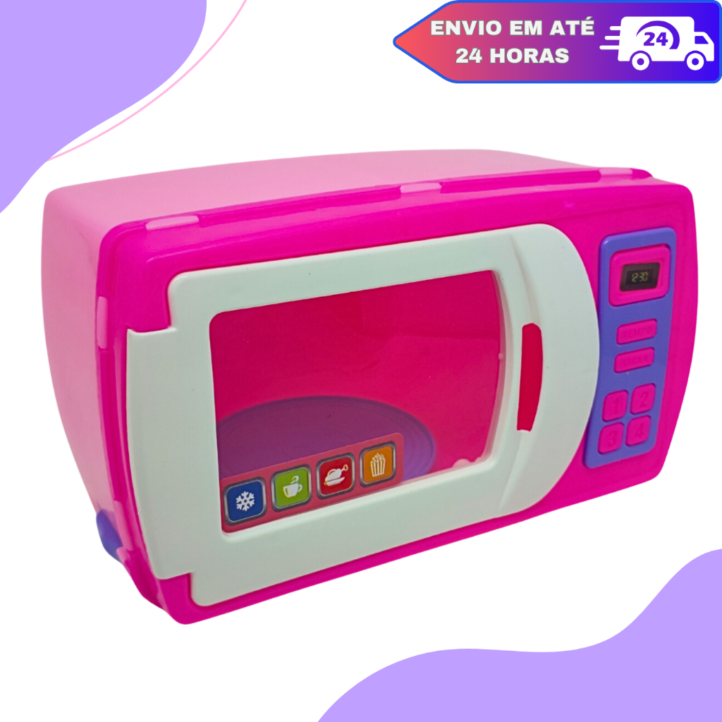 Mini Microondas Brinquedo Cozinha Infantil Menina Cor De Rosa Oferta ...
