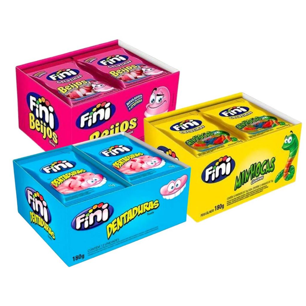 Kit Fini Goma 3 Caixas Sabores Sortidos Com 12 Unidades Cada | Shopee ...