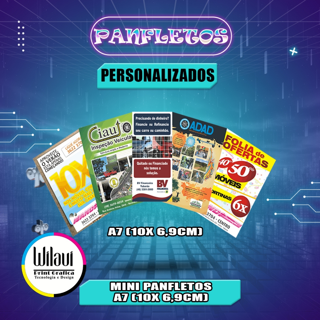 mini panfletos 10 x 7cm personalizados 100 unidade | Shopee Brasil