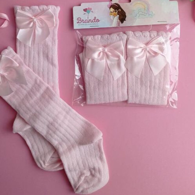 Meia Infantil Algodão com laço Brando | Shopee Brasil