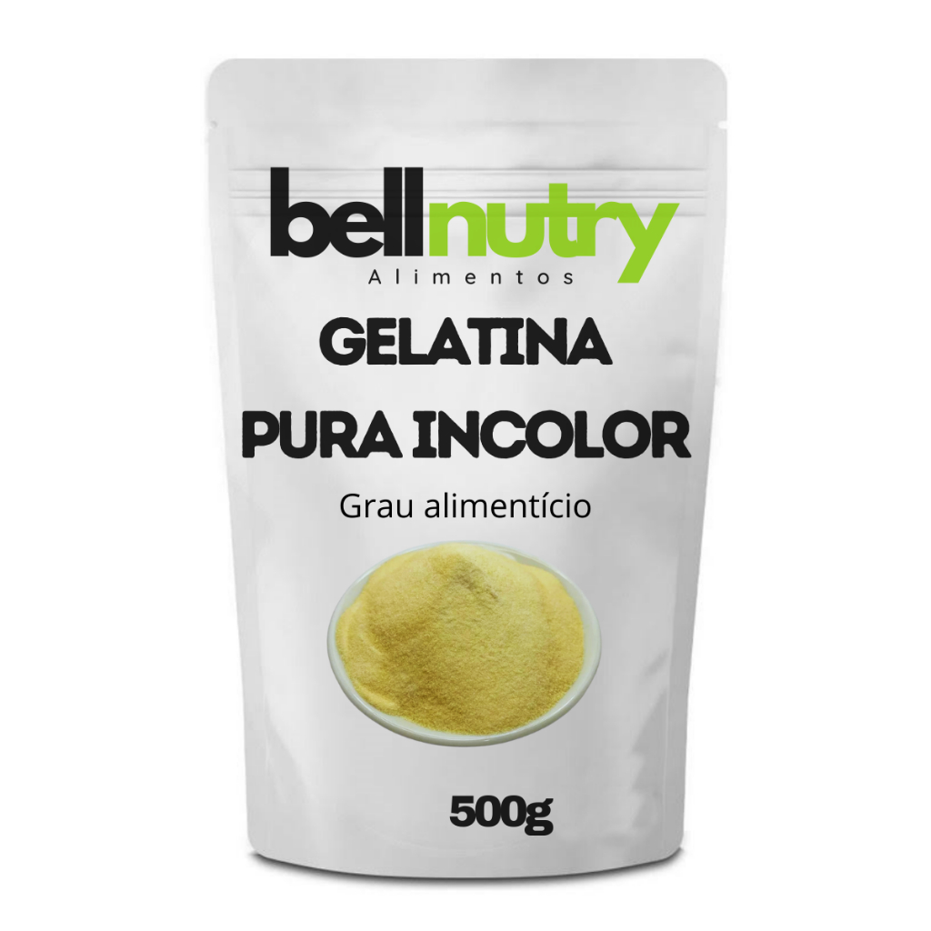 Gelatina Sem Sabor Pura E Incolor 500g | Shopee Brasil