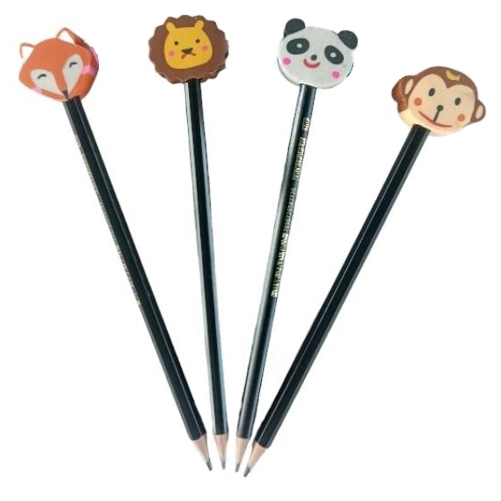 Borracha Ponteira De Lápis Divertida Animais - 40 Unidades | Shopee Brasil
