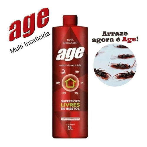 Veneno de Barata e Praga Age 1L Inseticida Dedetizador Remedio Para ...