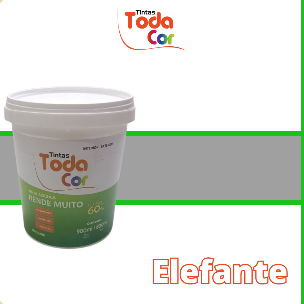 Tinta Alto Rendimento Acrílica Interno/externo TodaCor 900ml Cor ...