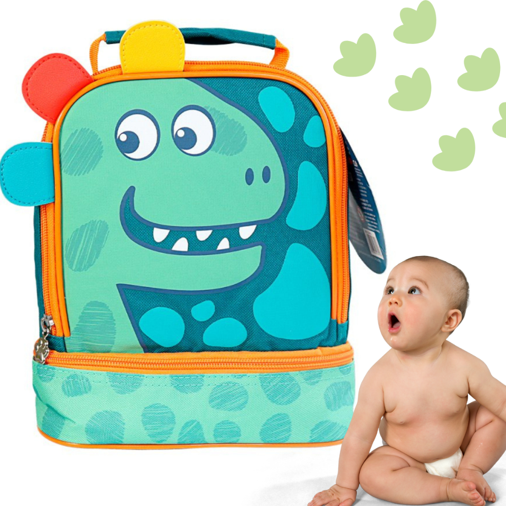 Lancheira Escolar Infantil Dino Bebe Menino Volta as Aulas Passeios ...