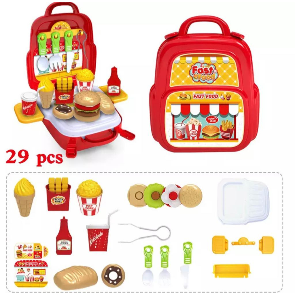 Maleta Infantil 3 EM 1 29 Peças Fast Food ENVIO IMEDIATO | Shopee Brasil