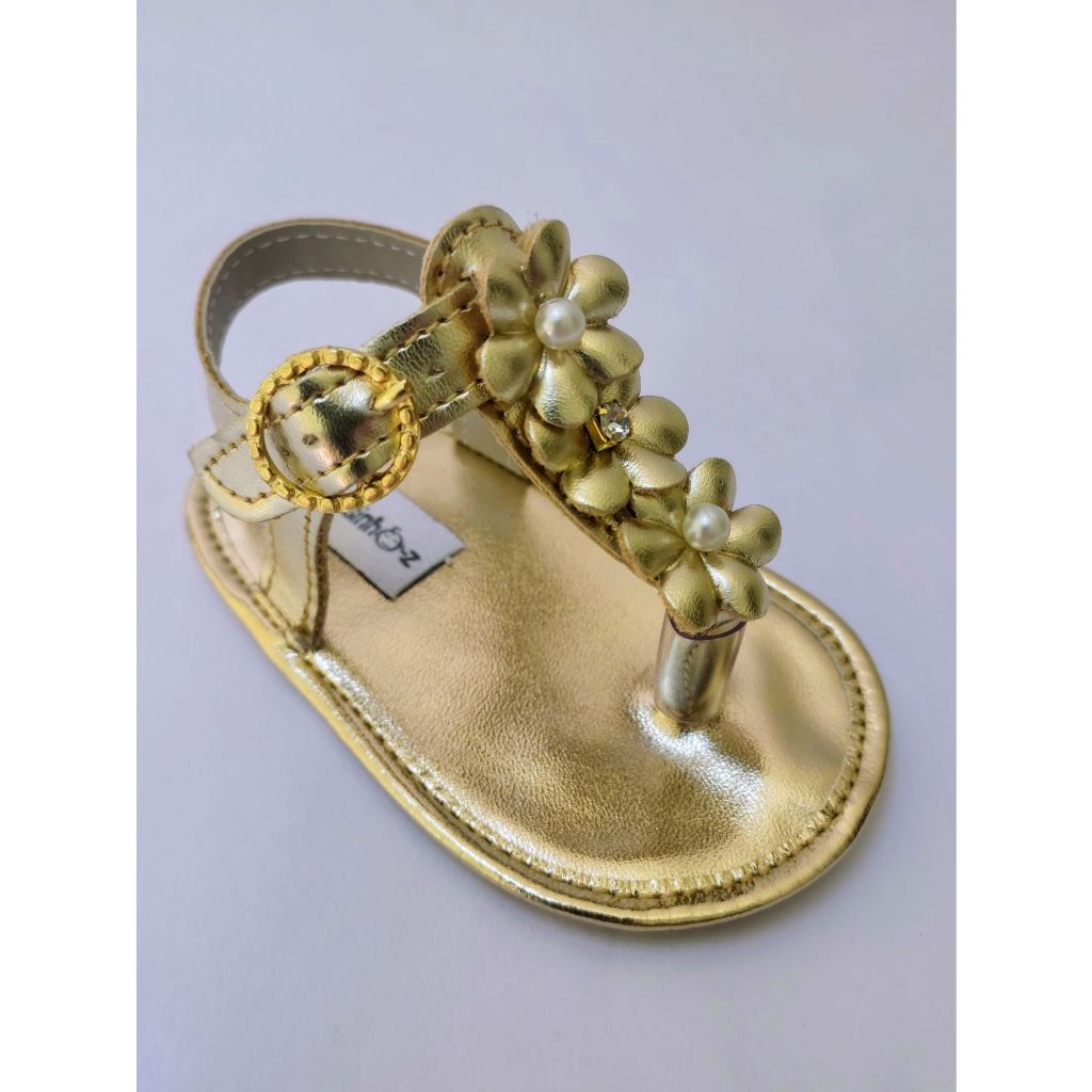 Chinelinho de Dedo Com Tripla Florzinha bebe infantil meninas ...