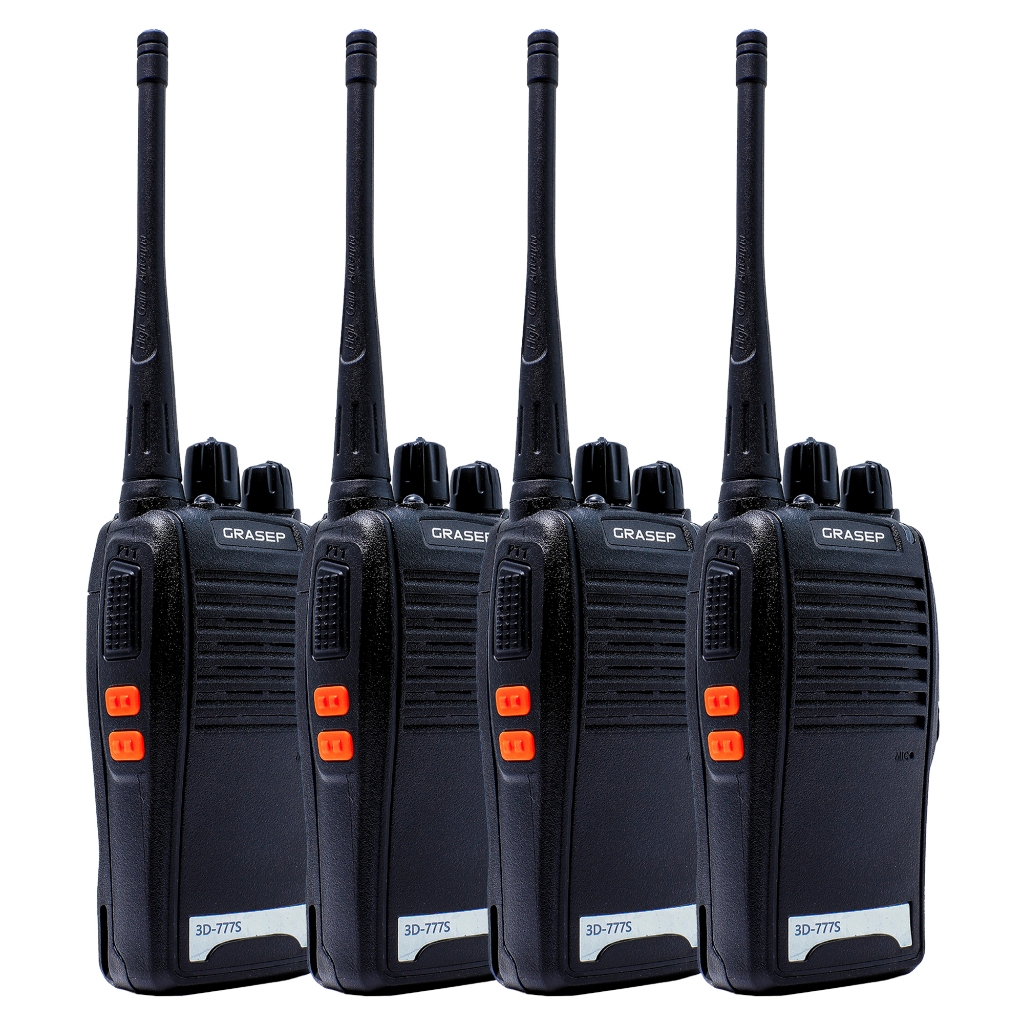 Kit 4 Radio Walk Talk Comunicador Sem Fio Com Fone Alcance 6Km ...