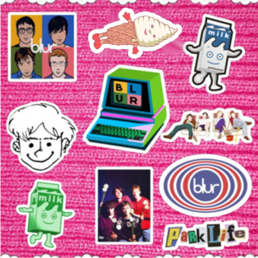 kit stickers adesivos banda blur band | Shopee Brasil