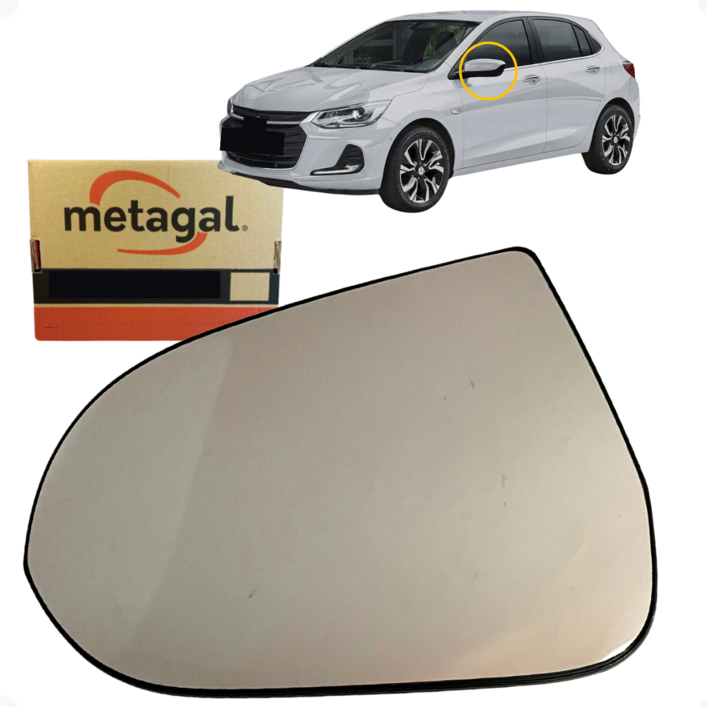 Espelho retrovisor Onix lente com base lado Esquerdo motirsta 2013 2014 2015 2016 2017 2018 2019 ...