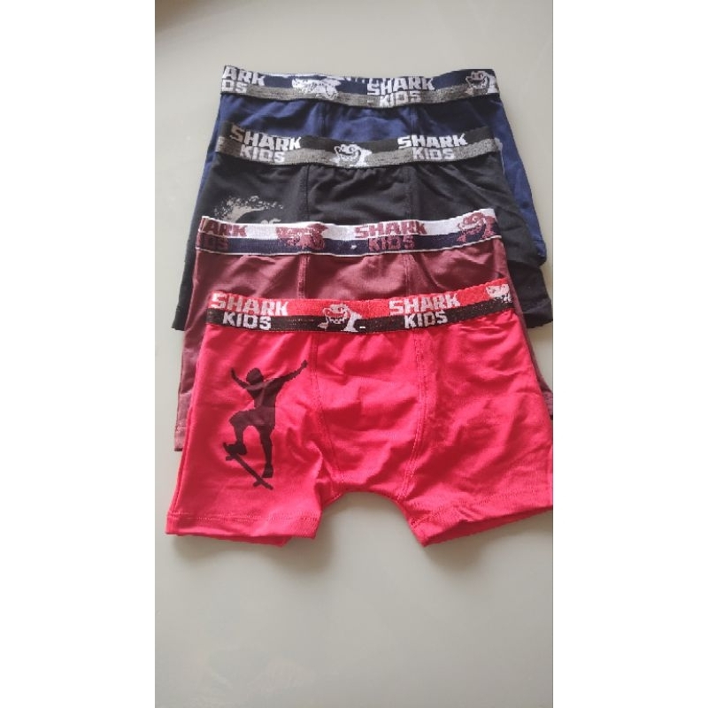 Kit 4 Cuecas Infantil Conforto cores diversas Cueca Meninos Elastico ...