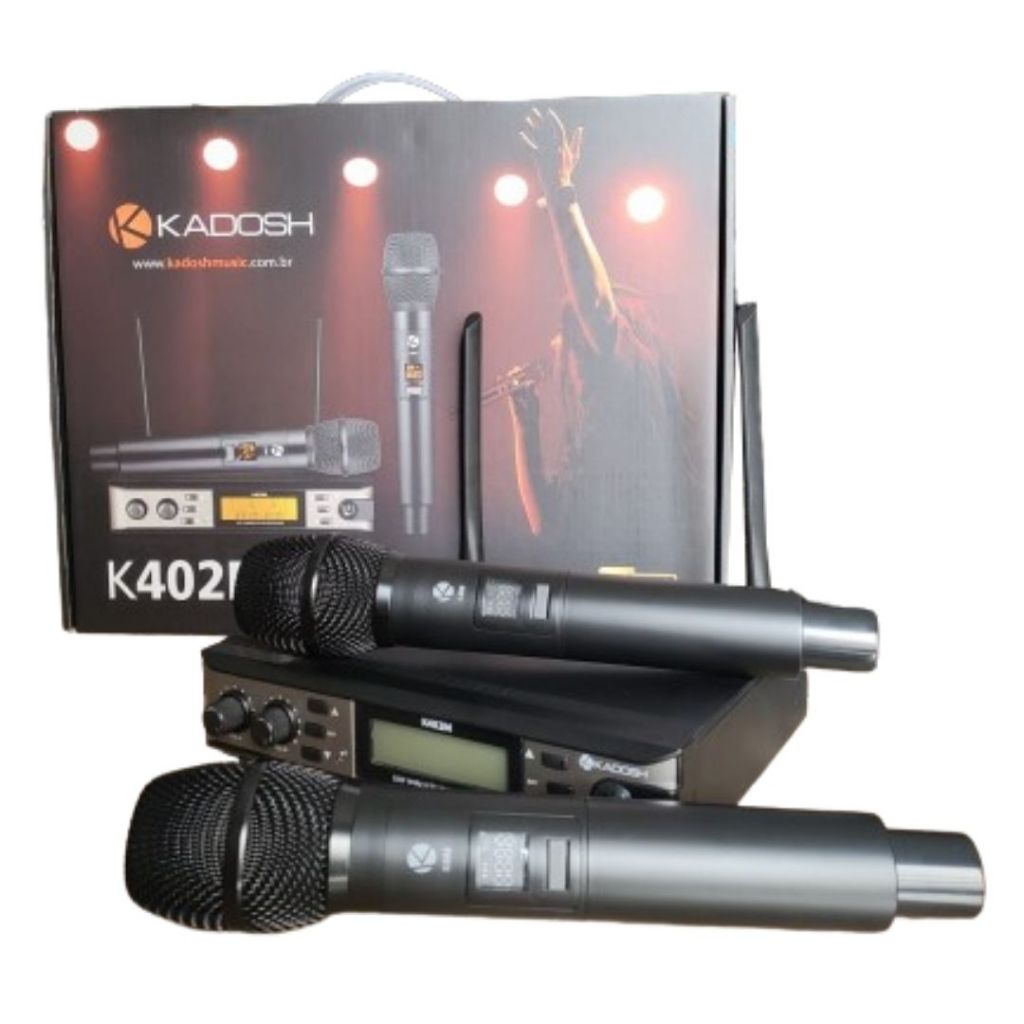 Microfone sem Fio Duplo Kadosh Profissional | Shopee Brasil