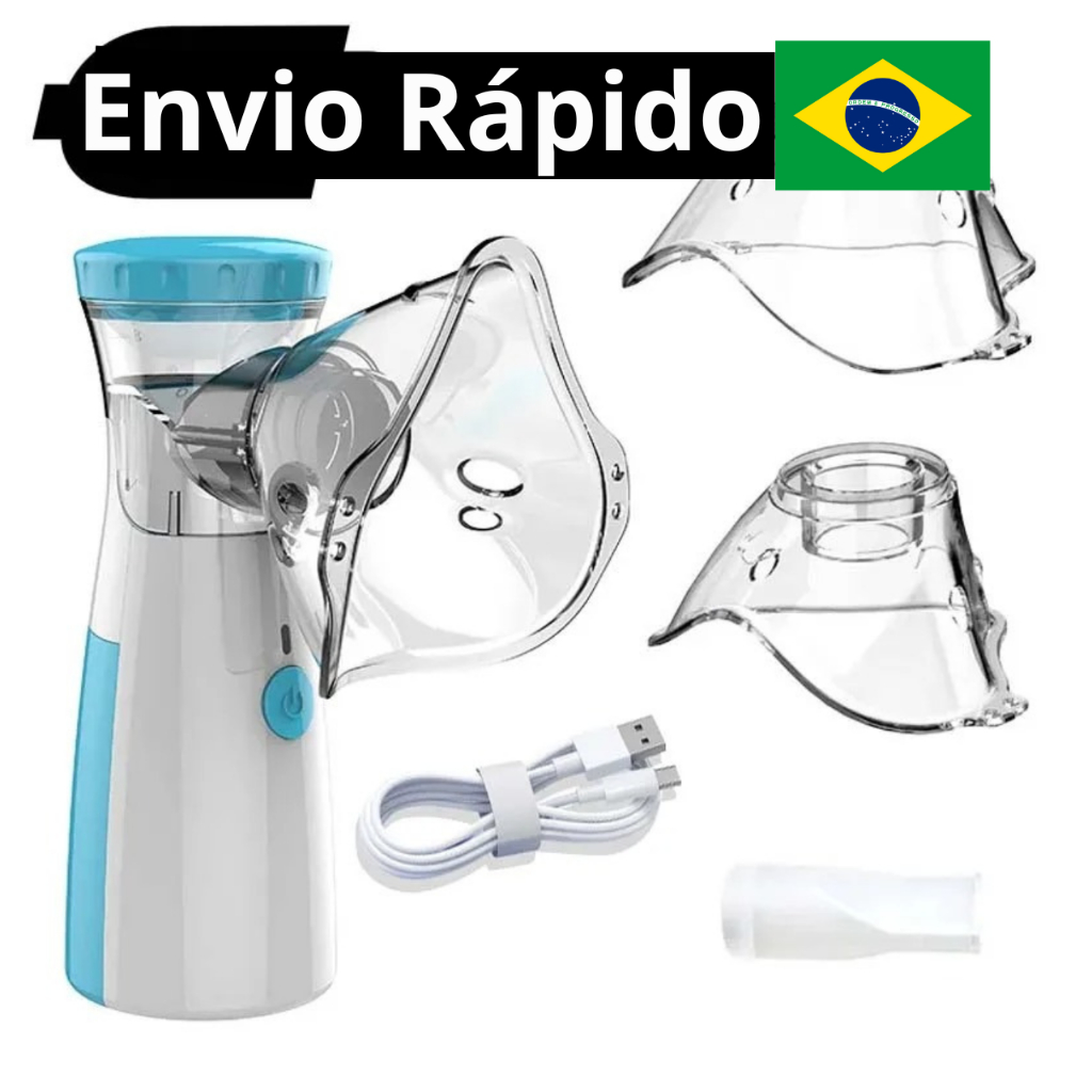 Inalador Nebulizador Silencioso infantil e Adulto Portátil | Shopee Brasil