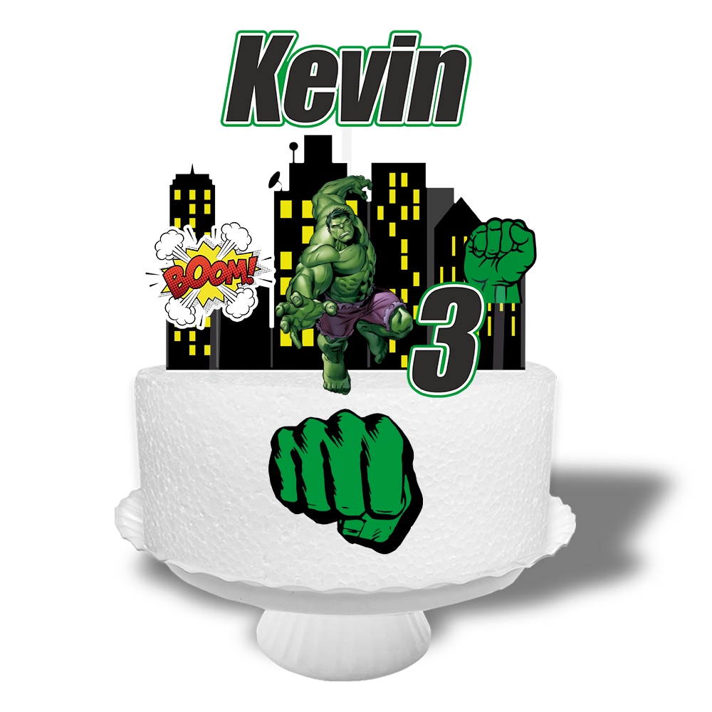 Topo Topper para Bolo Hulk Marvel | Shopee Brasil