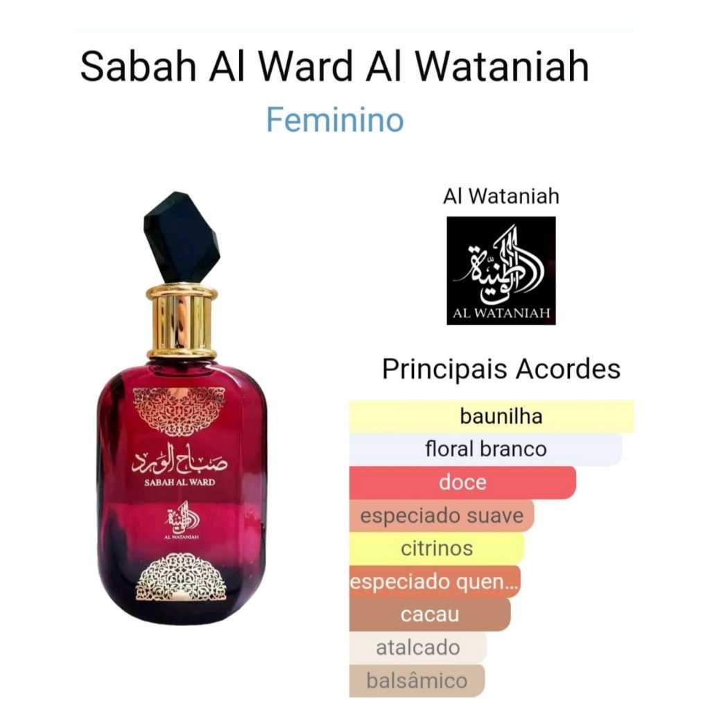 Sabah Al Ward - Al Wataniah - Feminino - Eau de Parfum - 100ml ...