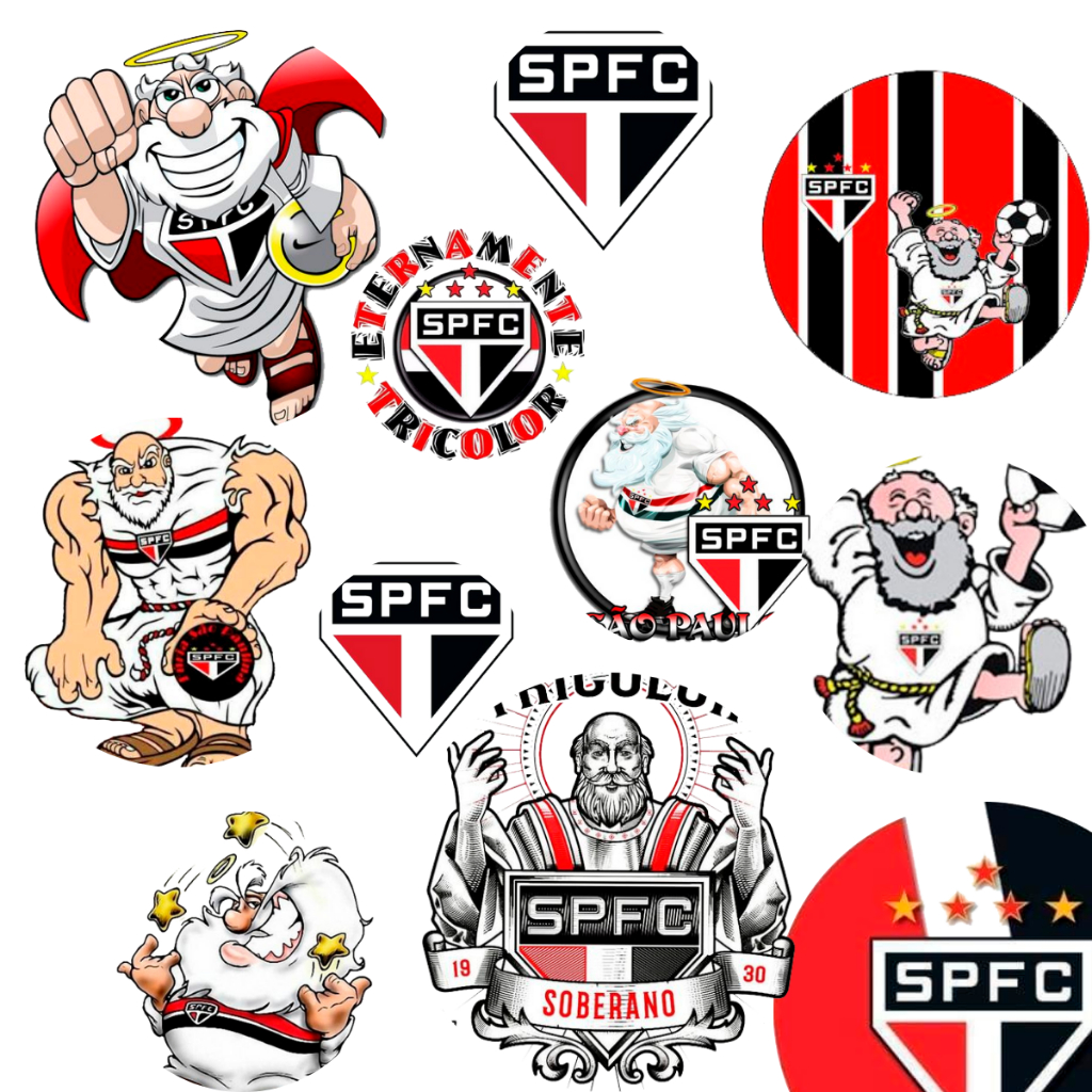 Adesivo São Paulo Futebol Clube Cartela de Times Sticker Morumbi Carro ...
