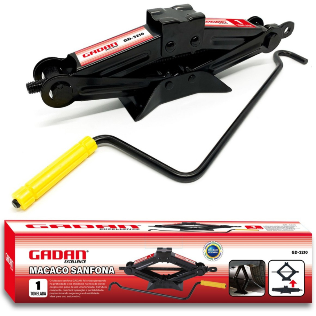 Macaco Automotivo Jacaré Articulado Reforçado Elevação Carro 1 Tonelada ...